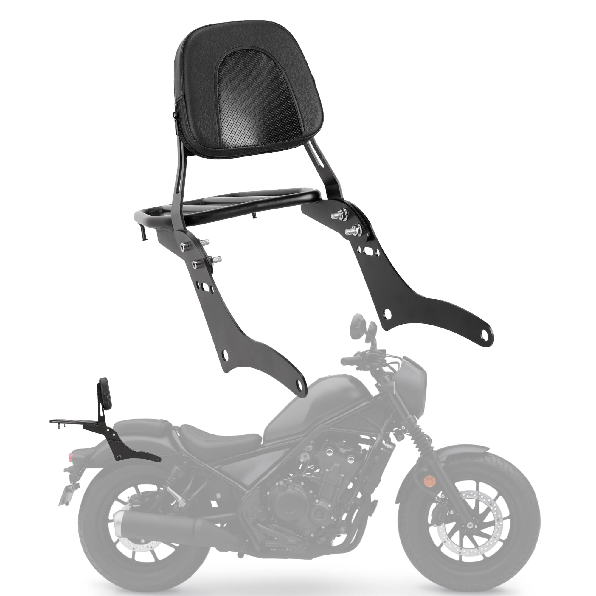 Mua Motorcycle Detachable Sissy Bar with Pad Rear Passenger Seat + Tail ...