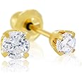Amazon.com: Inverness Home Ear Piercing Kit 5mm White CZ 24K Gold ...
