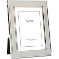 Amazon.com - Siena Flat Double Border Plain Silver Picture Frame ...