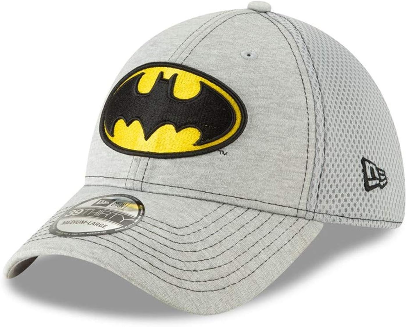 New Era Batman Classic Logo Grey 39Thirty Fitted Hat - Grey - Small ...