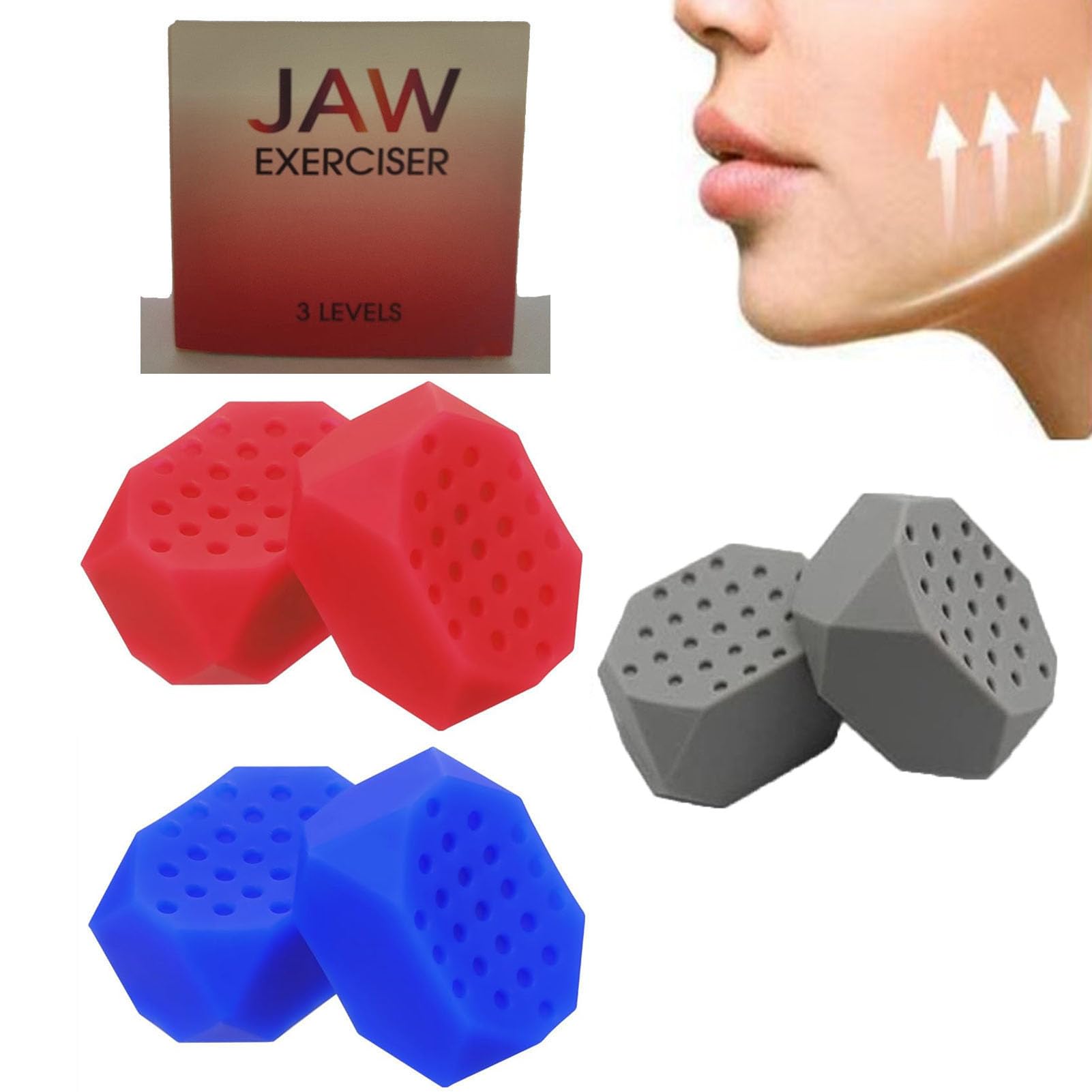 Mua Jaw Exerciser for Men Women 6Pcs Jaw Trainer Silicone Face Chew ...