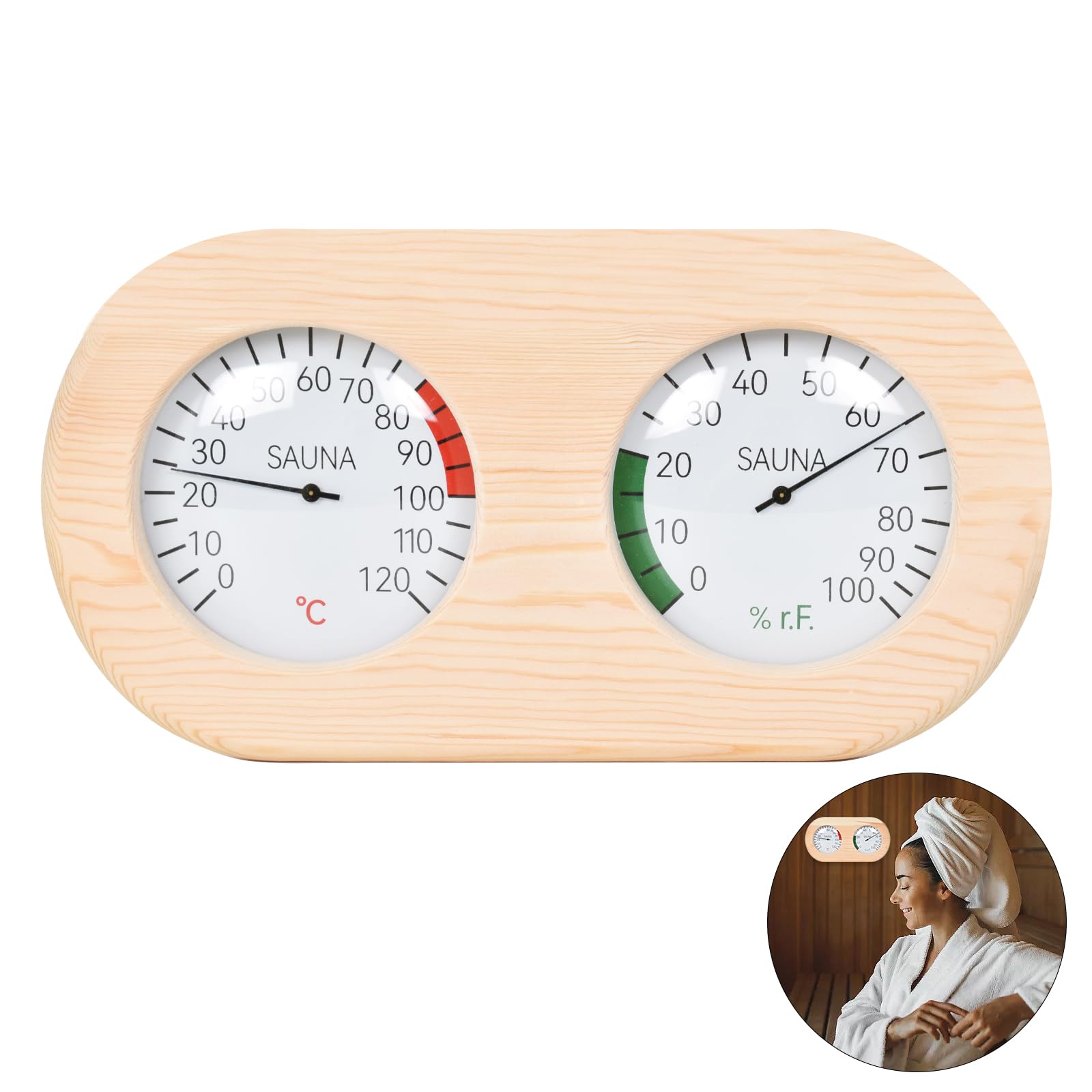 Mua Sauna Thermometer Hygrometer Wooden Sauna Indoor Thermometer ...