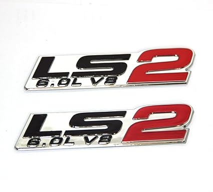 Amazon.com: Yoaoo 2pcs Auto Chrome OEM Ls2 Ls3 Emblem 6.0l 6.2l V8 ...