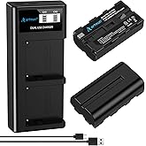 Amazon.com: NEEWER 2Pcs NP-F970 7800mAh Replacement Batteries with Charger, Type C Battery ...