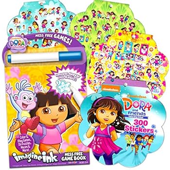 Amazon.com: Dora the Explorer Imagine Ink Book with Bonus Dora Stickers ...