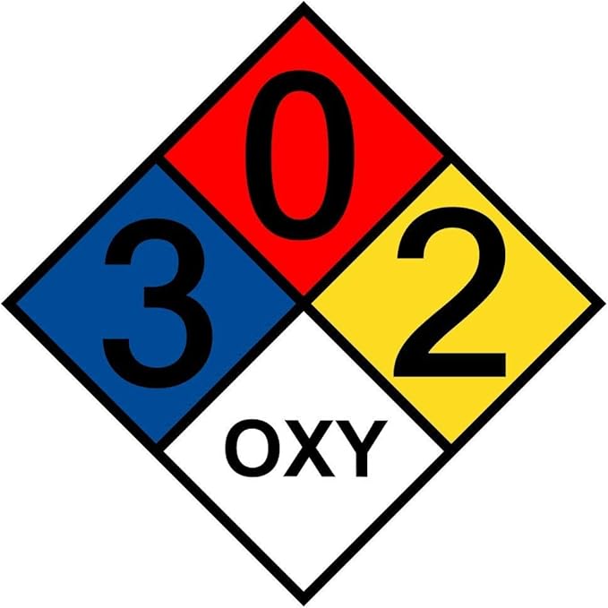 Amazon.com: metal Signs NFPA 704 Hazmat Diamond Label with 3-0-2-OXY ...