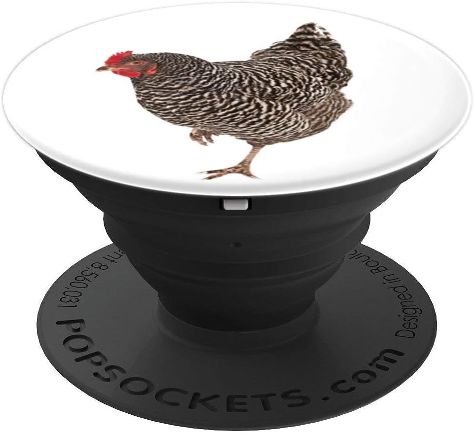 Amazon.com: Barred Rock Chicken PopSockets Grip and Stand for Phones ...