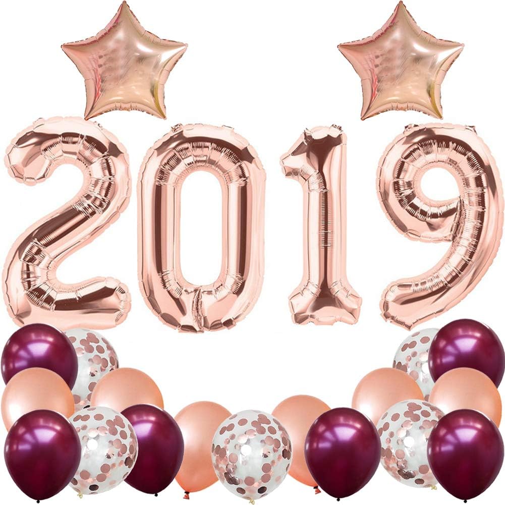 Amazon.com: 2019 Balloons Graduation Party Supplies,40 Inch 2019 Foil ...