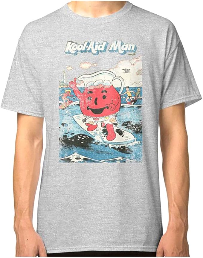 Amazon.com: Surfing Kool Aid Man (Retro 80s) Classic Tshirt: Clothing