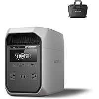 EF ECOFLOW DELTA 3 Portable Power Station, Full Charge in 43 Min, 1024Wh LiFePO4 Battery, 1800W ...