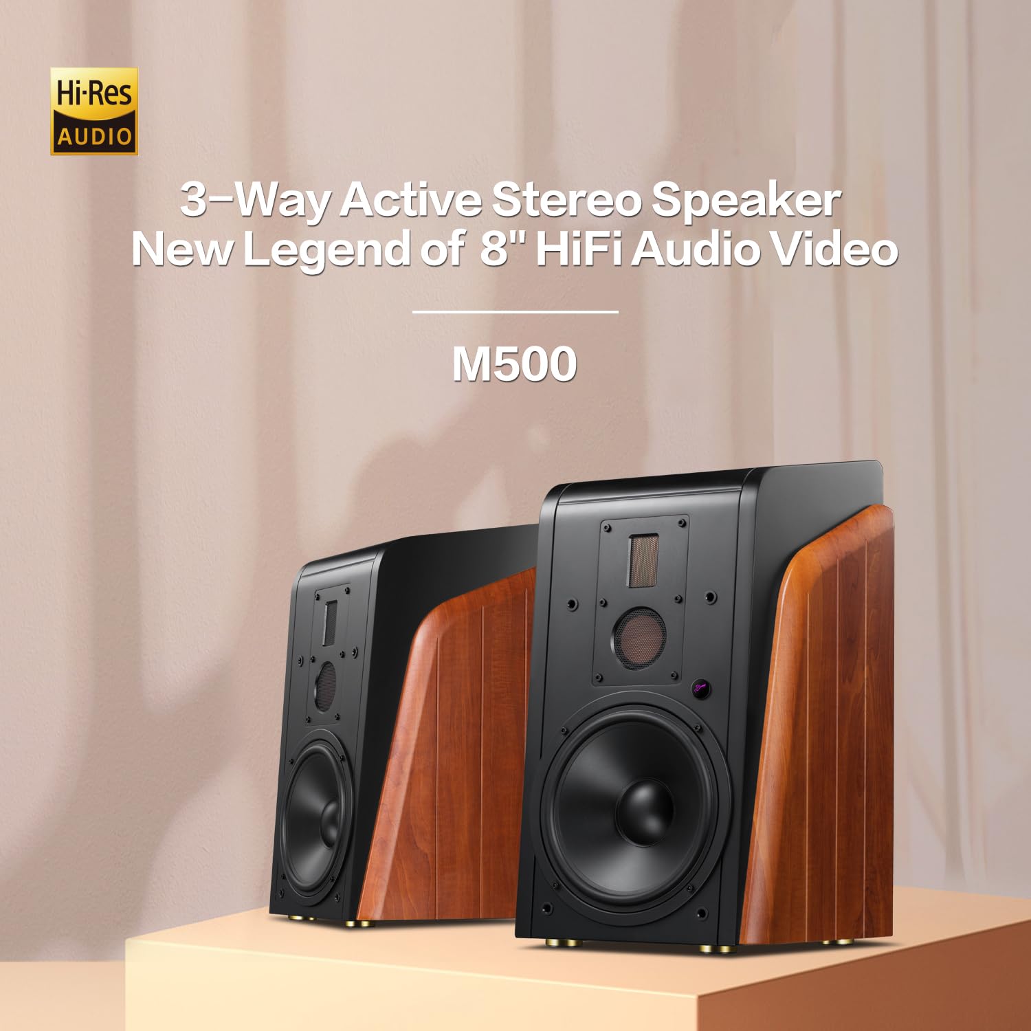 HiVi-Swans M500 Bluetooth Powered Bookshelf Speakers - 3 Way Studio ...