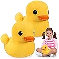 Amazon.com: Leyndo 2 Pcs Giant Plush Yellow Duck Soft Stuffed Animal ...