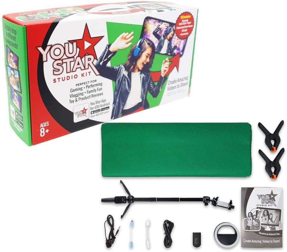 You Star Studio Kit Green Screen Studio Kit for Kids – BigaMart