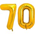 Amazon.com: PIGETALE 40 Inch Gold 70 Number Balloons Giant Jumbo Large ...