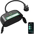 GHome Smart Outdoor Smart Plug, Smart Home Wi-Fi Outlet with 2 Sockets ...