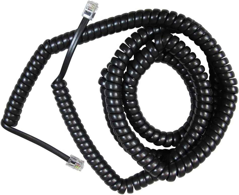 Amazon.com: Handset Cord, 25-Foot Length, Black, Full Modular: Home ...