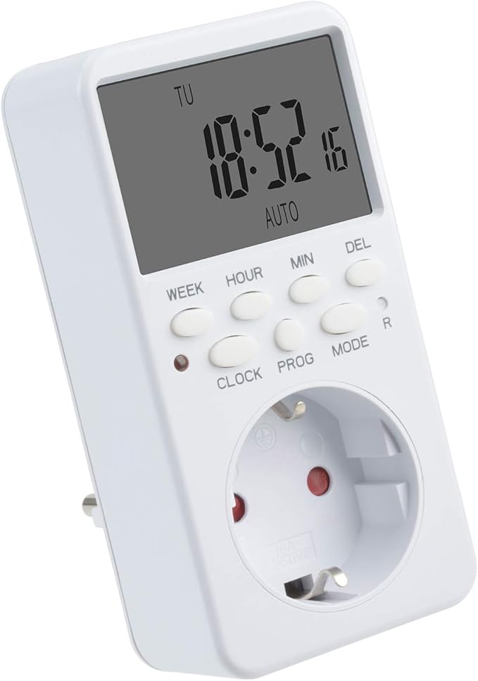 NICREW Timer Digitale Programmabile, Spina Programmabile con Display LCD, Timer Plug 20 ...