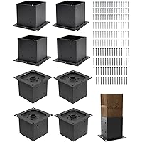 Wpbhk 4Pcs Adjustable Deck Post Anchor Base Brackets Fit 1.5x1.5,2x2 ...