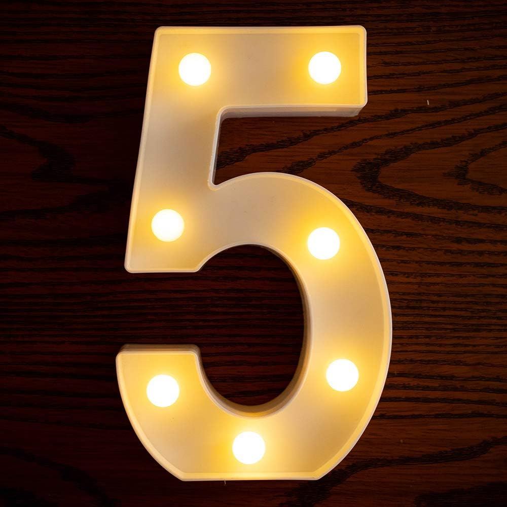 Amazon.com: Yorulory LED Number Lights Sign Light Up Number Sign for ...