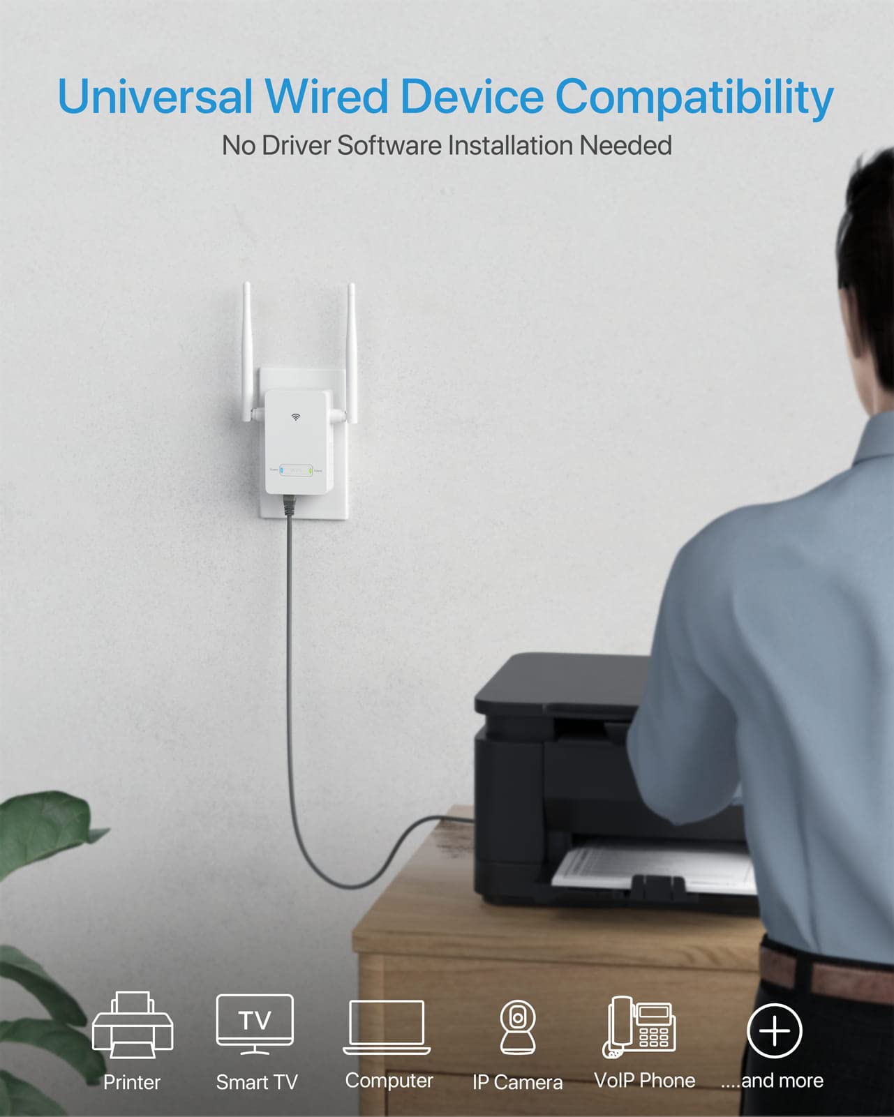 Mua BrosTrend Universal WiFi to Ethernet Adapter, 300Mbps on 2.4GHz ...