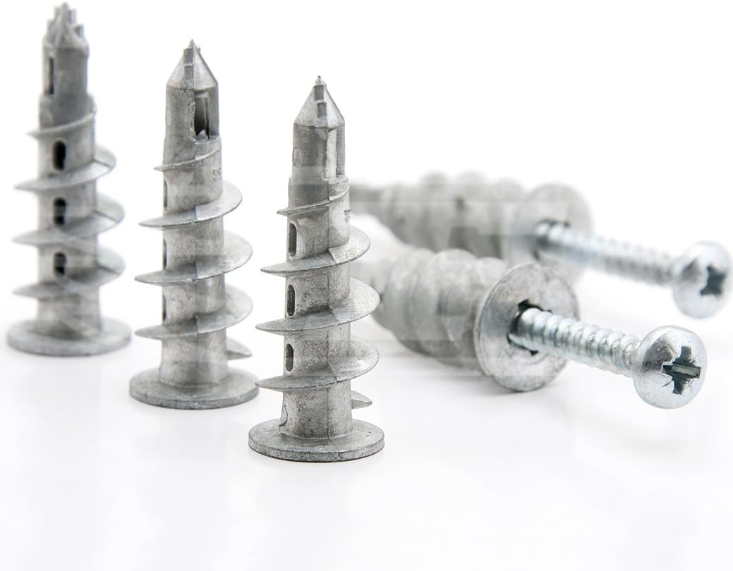 Pack of 10 Metal PLASTERBOARD Cavity Speed RAWL Plug FIXINGS with ...