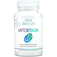 Amazon.com: Senolyfe MitoStack | Mitochondrial Antioxidant - CoQ10, PQQ, Acetyl L-Carnitine ...