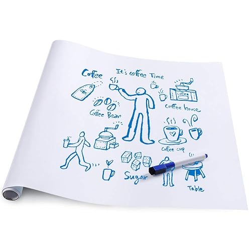 rabbitgoo Whiteboard Sticker Wall Paper Self Adhesive Large Wall Paper ...