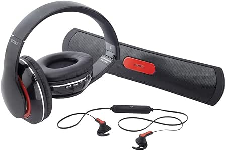 Amazon.com: Coby 3-in-1 Bluetooth Headphones/Speaker Combo Pack (Black ...