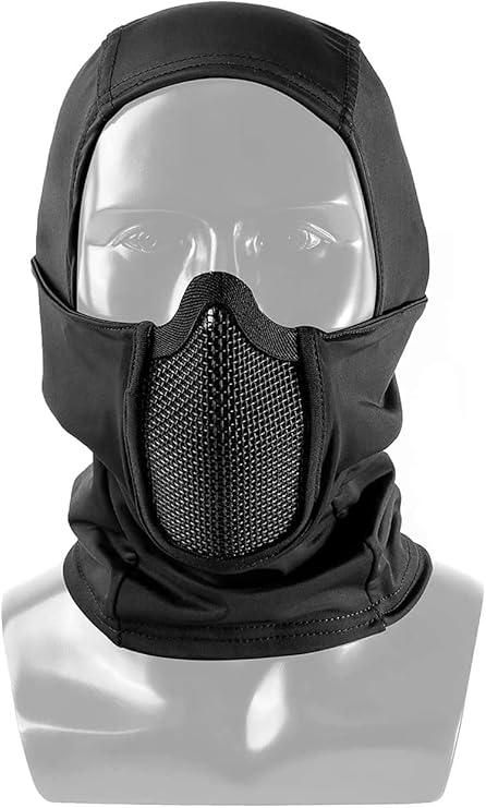 SHENGJIA Breathable Balaclava Mesh Mask Full Face Air Gun CS Mask ...