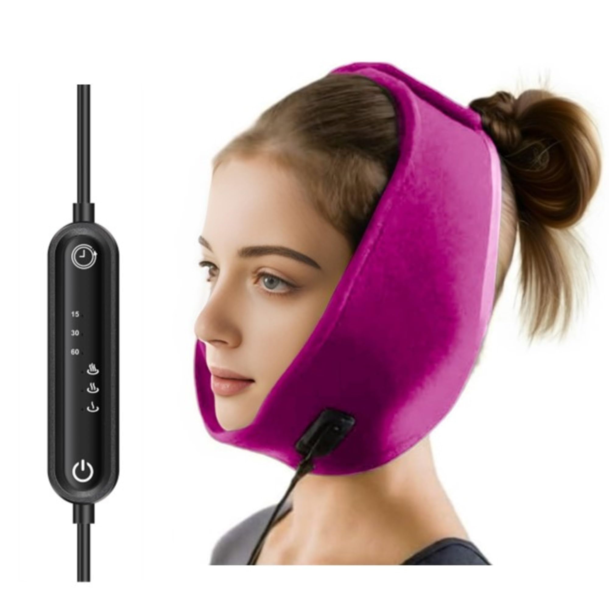 Generic Face Heating Pad, TMJ Relief with USB Electric Wrap 3 Stage ...