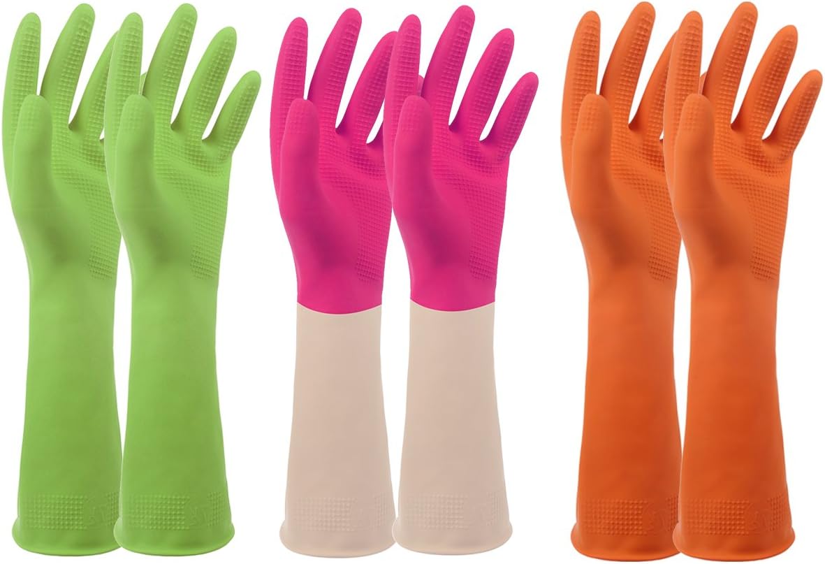 3 Paar Der Robuste Gummihandschuhe - Ideal für alle groben Arbeiten im ...