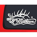 Amazon.com: Mathews Archery Logo with Whitetail - White Hunting window ...
