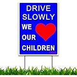 Amazon.com: 18"x 24" Drive Like Your Kids Live Here Yard Sign Double ...