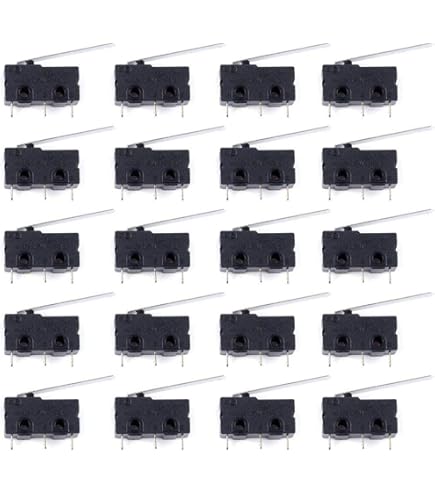 Miniature Appliances 15Pcs Micro Limit Switch 5A 125 250V AC SPDT 1NO 1NC Short Hinge Micro ...