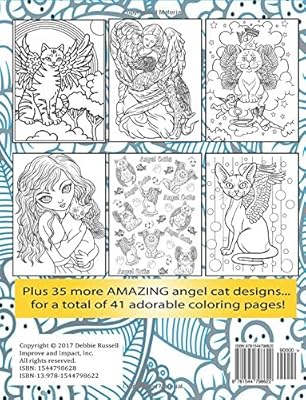 The Big Coloring Book Of Angel Cats: 40 Amazing Angel Cat Designs To ...