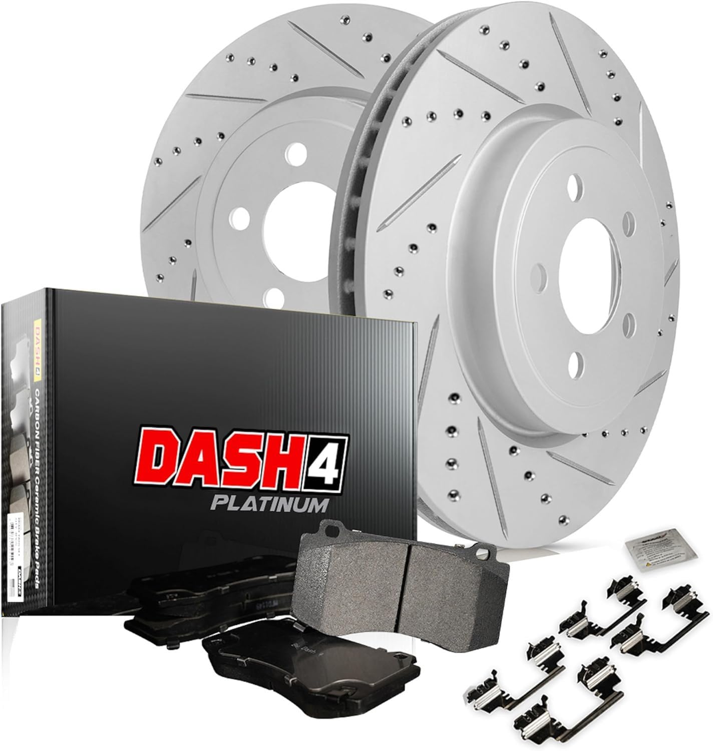 Dash 4 KOP5001570 Front Truck Performance Drilled Slotted Brake Rotors ...