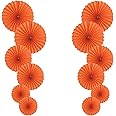 Amazon.com: Orange Hallowmas Party Hanging Fans DIY Set - 12pcs Paper ...