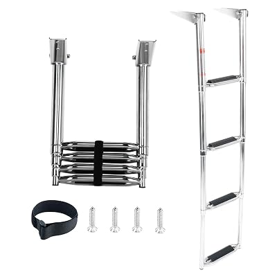 DasMarine 4 Step Telescoping Ladder, Stainless Australia | Ubuy