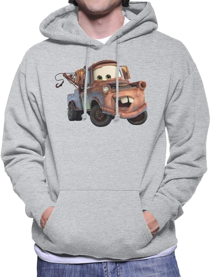 Disney Cars Tow Mater Smile Men's Hooded Sweatshirt : Amazon.co.uk ...