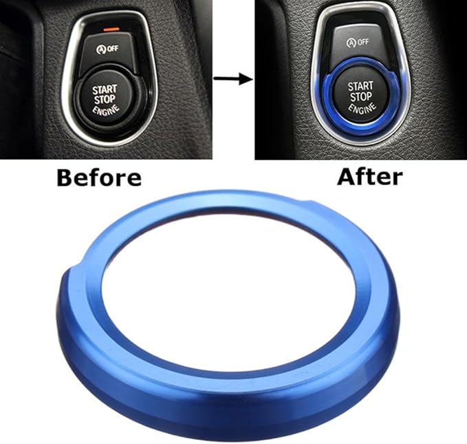 Start Stop Button Cover Aluminum Alloy Protective Cover Auto Start ...