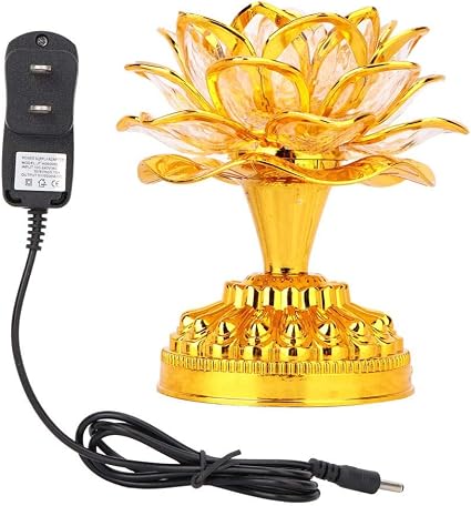 Amazon.com: Hztyyier LED Lotus Lamp Golden Buddha Night Light with 36 ...