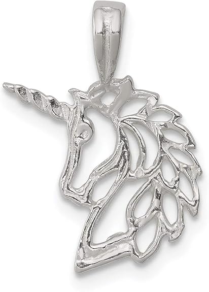 Amazon.com: Sterling Silver Unicorn Charm Pendant Fantasy Jewelry ...