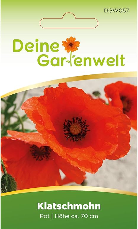 Klatsch-Mohn rot | Mohnsamen | Saatgut für Klatschmohn | Samen für Mohn ...