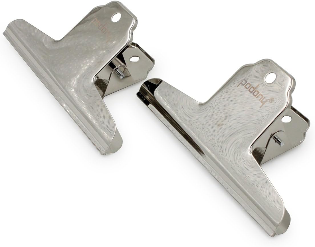 Amazon.com : Podony Stainless Steel Binder Clips Bulldog Clips BC-6, 5 ...