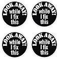 Amazon.com: 4 Pieces Set | Look Away While I FIX This | Hard Hat ...
