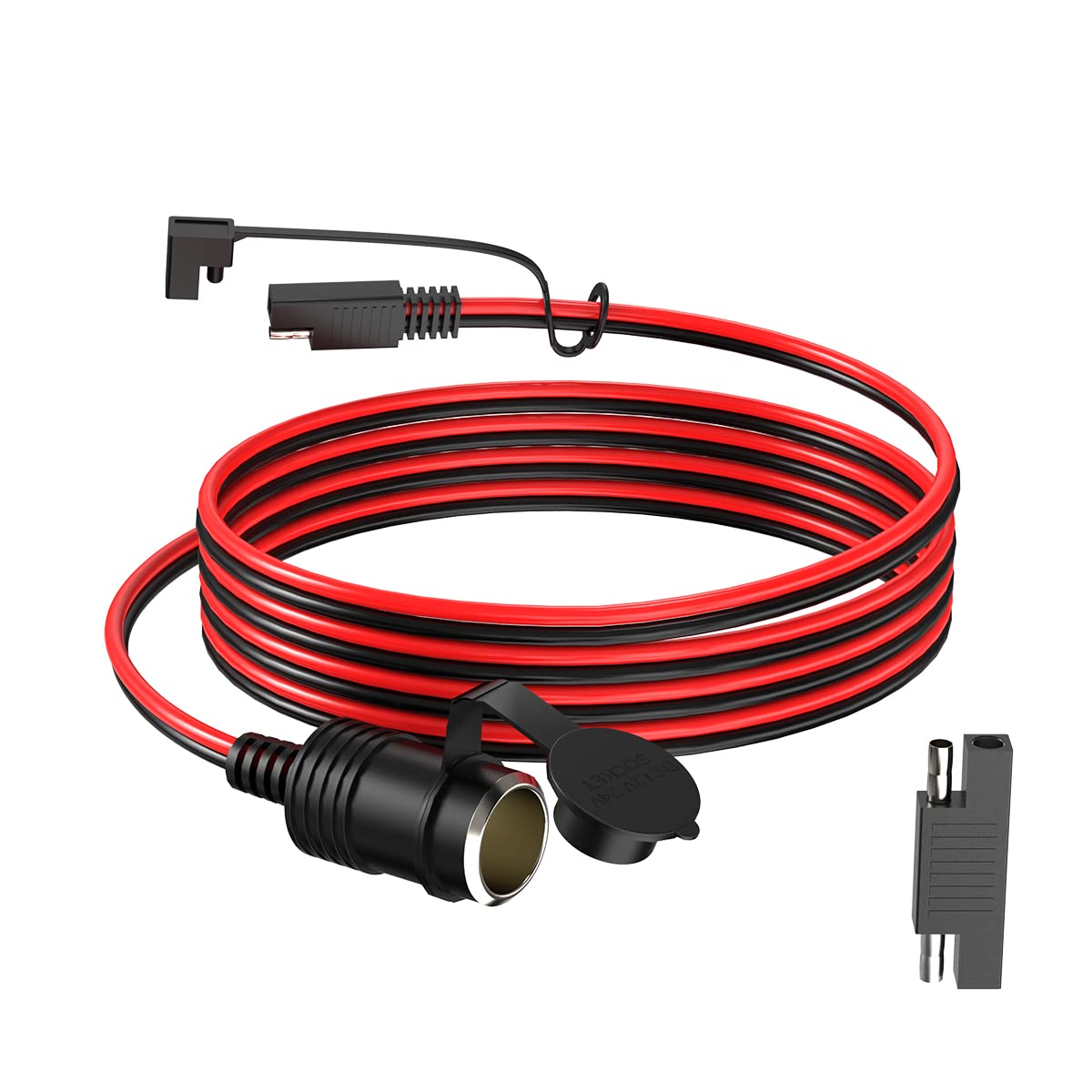 ELFCULB 14AWG 5FT SAE to Cigarette Lighter Socket,12V Female Cigarette ...