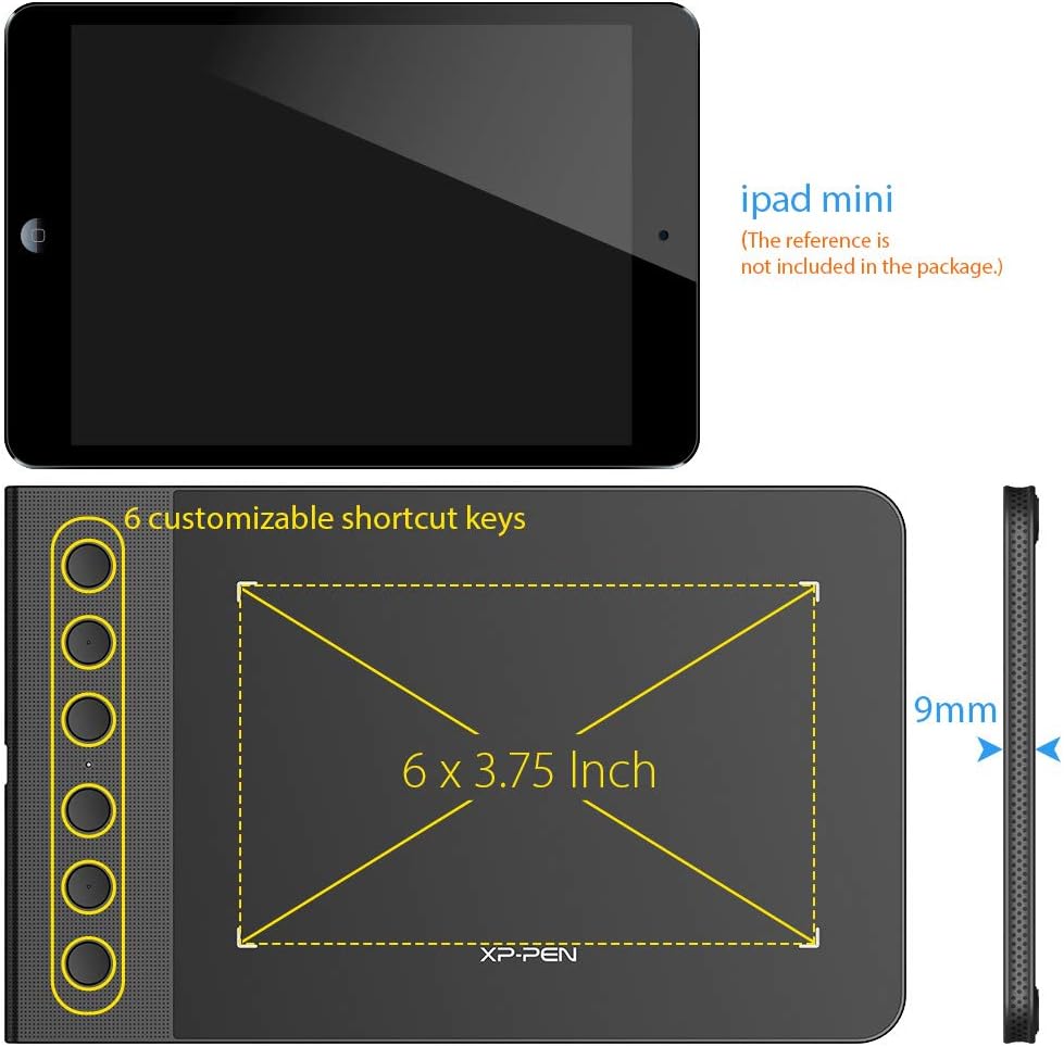 XP-PEN G640S V2 Graphics Digital Drawing Tablet 8192 Pen Pressure With ...