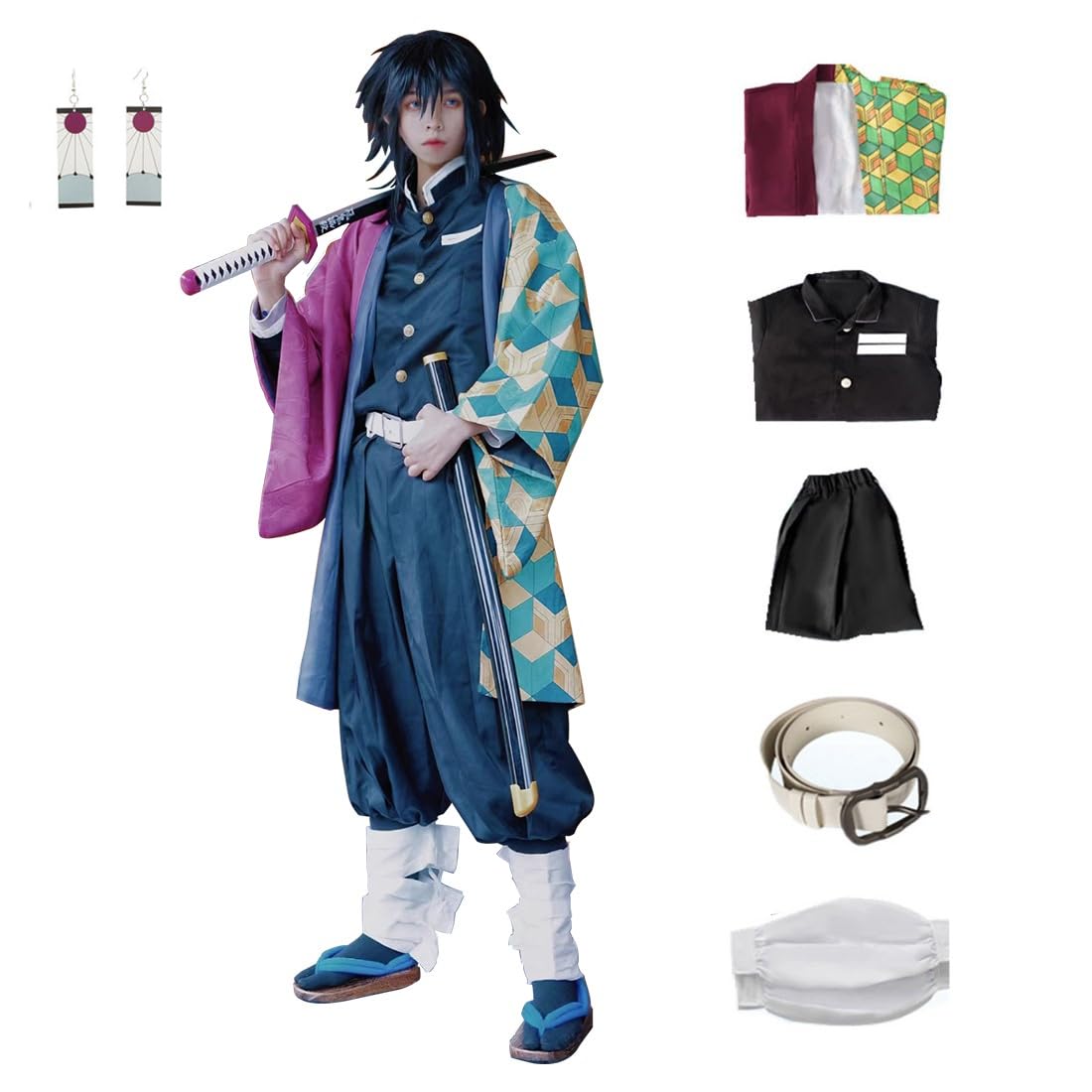 Mua Demon Tanjiro Cosplay Shinobu Zenitsu Giyuu Tomioka Kimono Cosplay ...