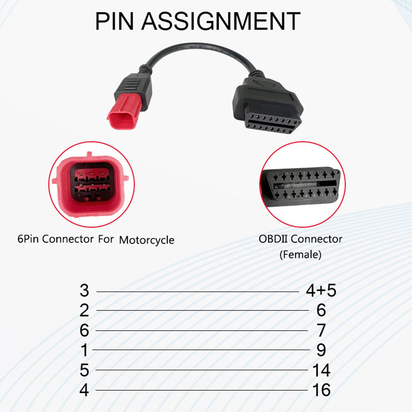 Mua AMHTDOL 6 Pin OBD2 Adapter Cable,Fit for Guzzi Kawasaki Suzuki ...