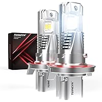 AUXITO 2024 Upgraded H13/9008 LED Headlight Bulbs, 700% Brighter, 6000K Xenon White for High ...